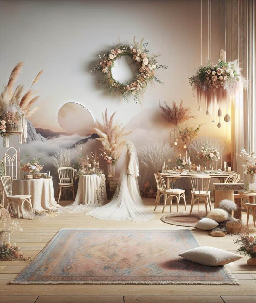 What Are The Key Elements Of A Bohemian Wedding Setup? - WedWhimsy